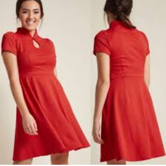Modcloth | Dresses | Mod Cloth Size M Red Dress | Poshmark